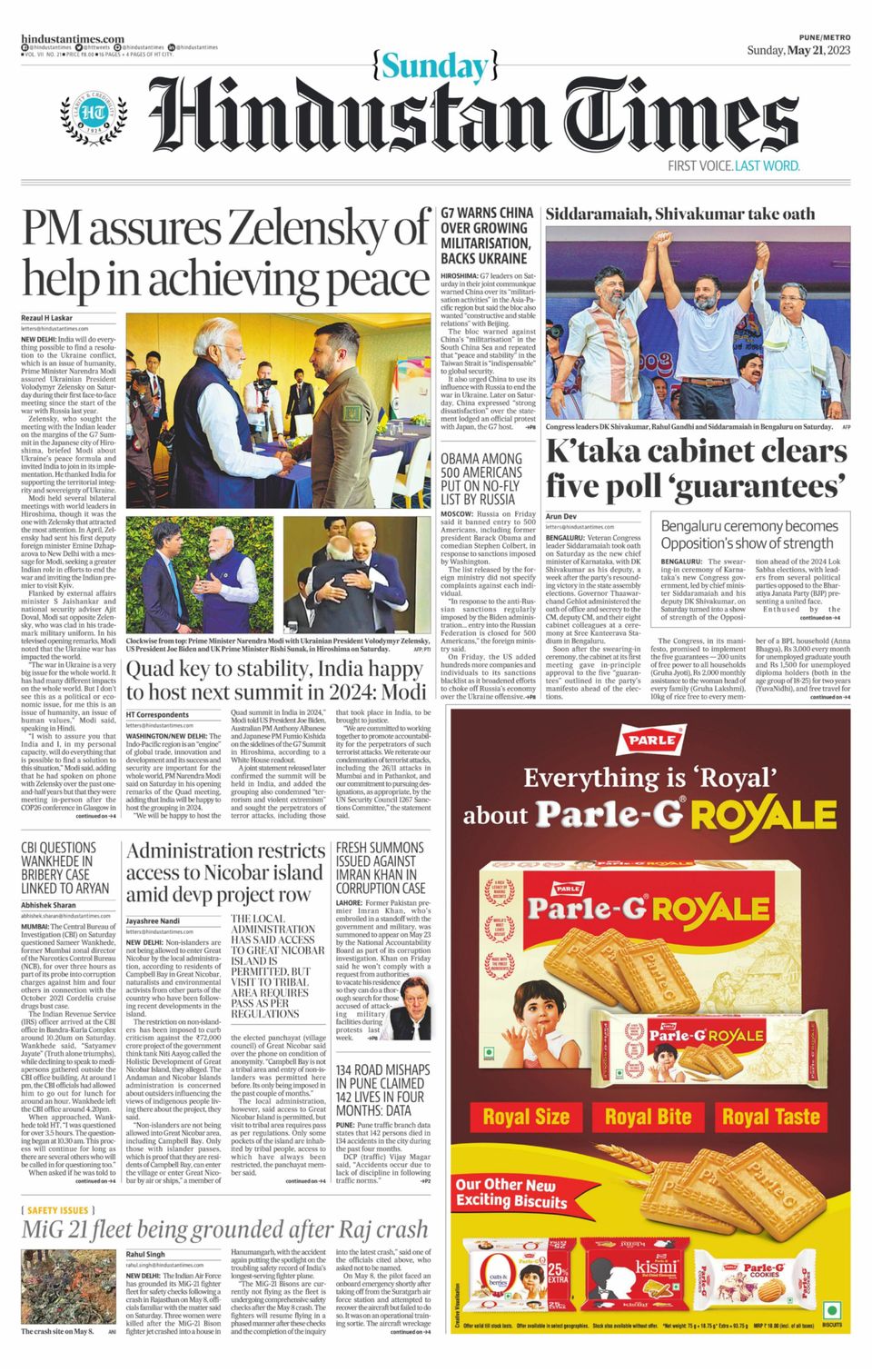 Hindustan Times Pune-May 21, 2023 Newspaper - Get your Digital Subscription