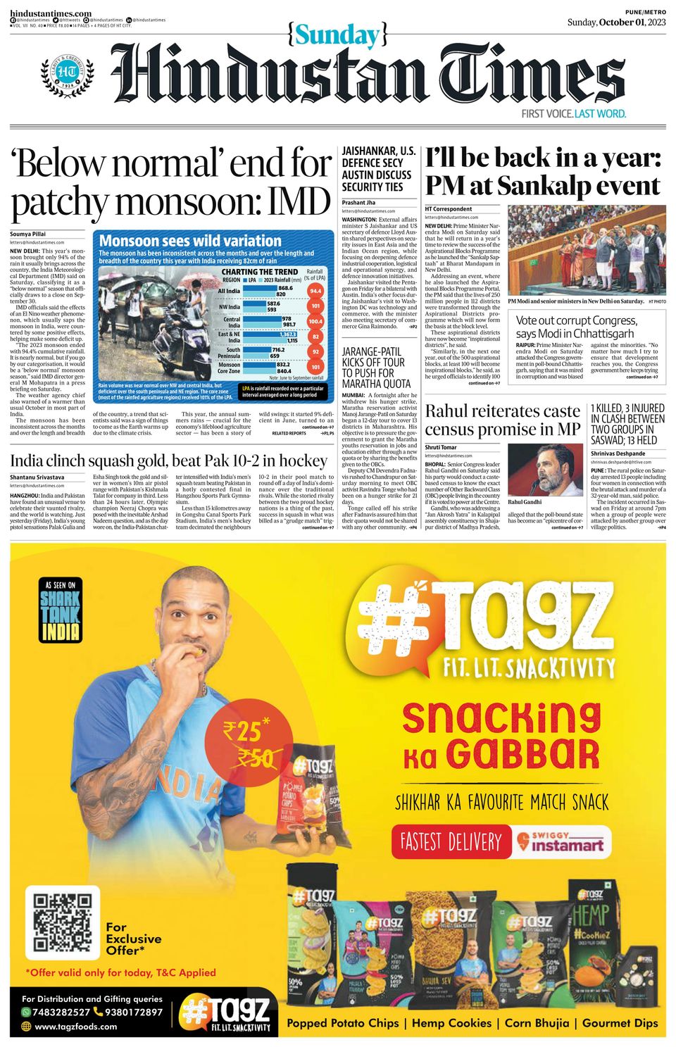 Hindustan Times Pune-October 01, 2023 Newspaper