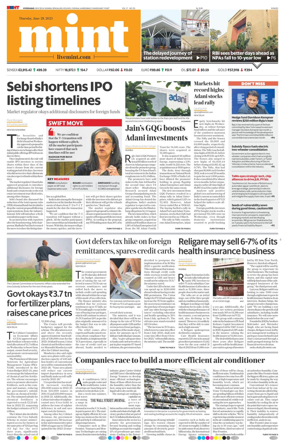 Mint Hyderabad-June 29, 2023 Newspaper - Get your Digital Subscription