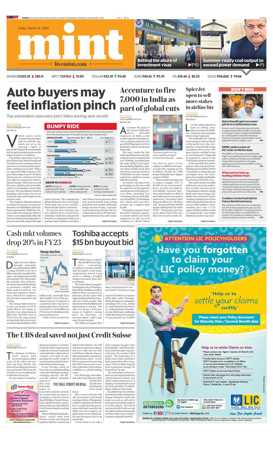 Mint Mumbai-March 24, 2023 Newspaper - Get your Digital Subscription