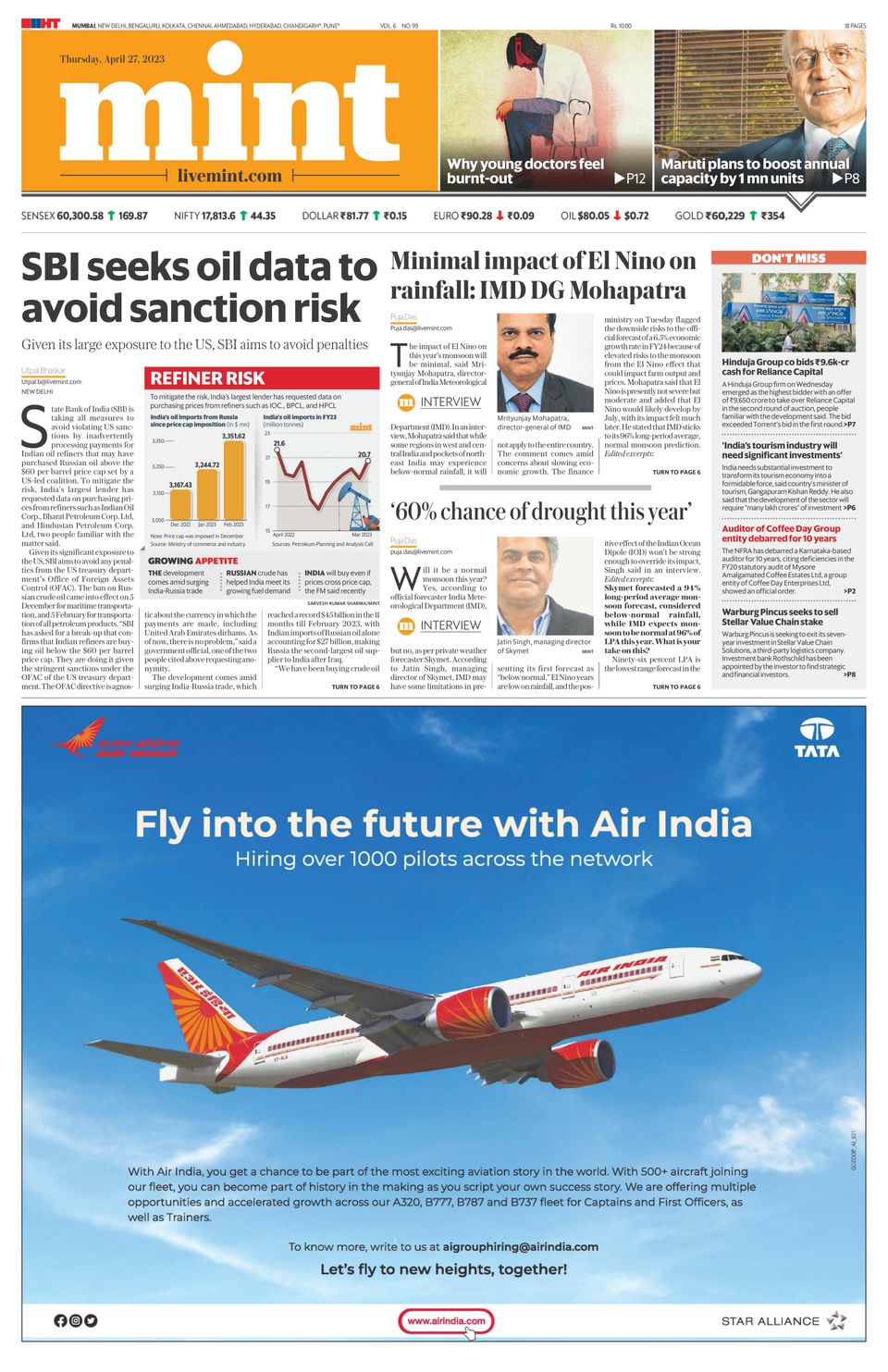 Mint Mumbai-April 27, 2023 Newspaper - Get your Digital Subscription