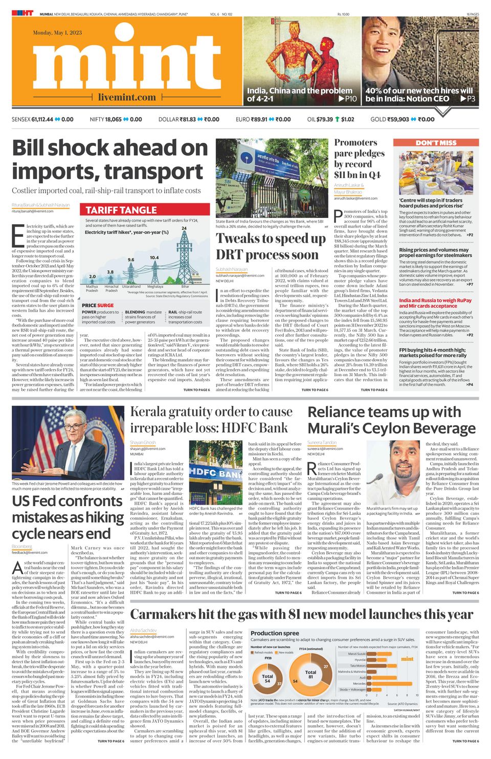 Mint Mumbai-May 01, 2023 Newspaper - Get your Digital Subscription