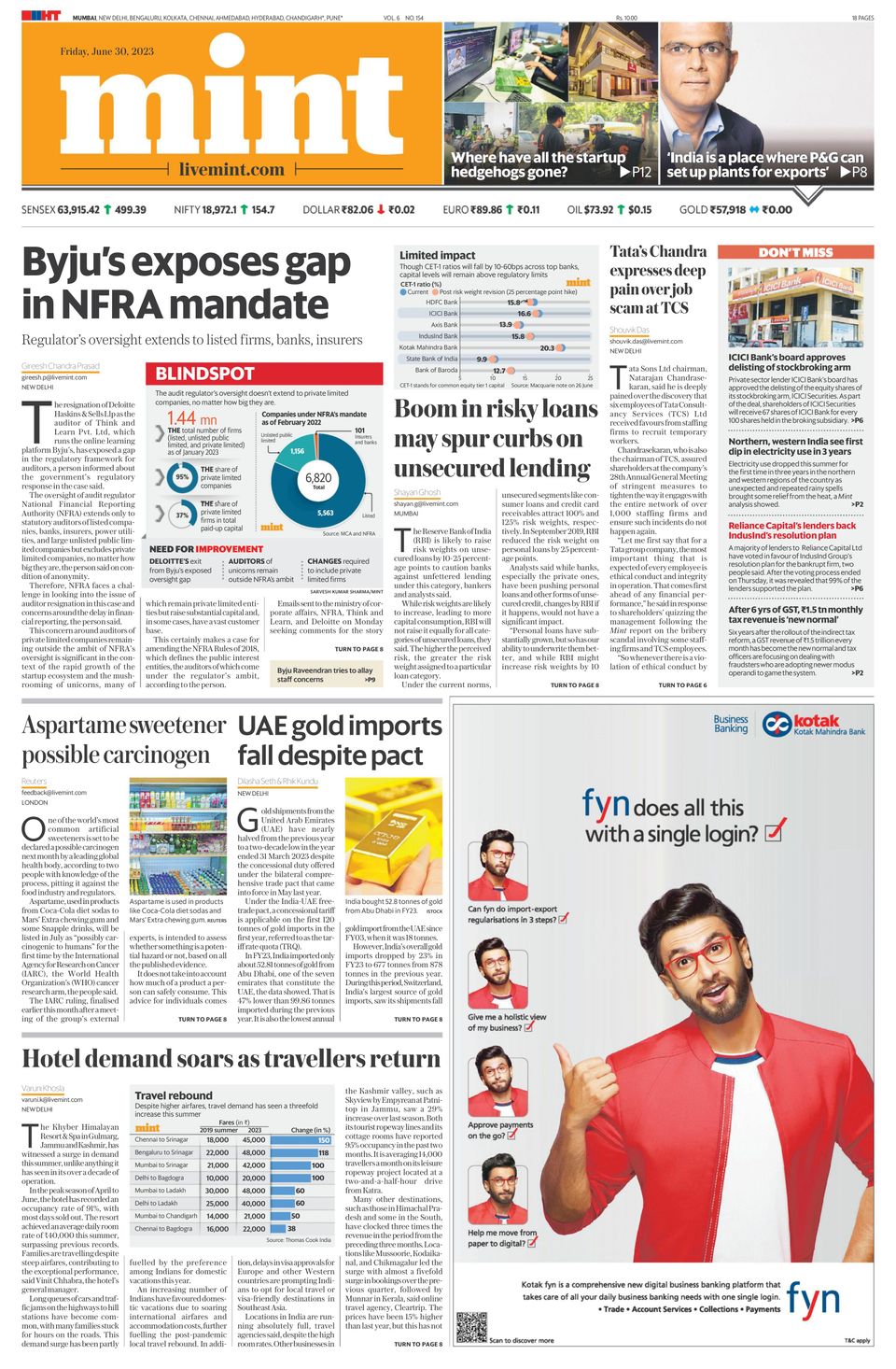 Mint Mumbai-June 30, 2023 Newspaper - Get your Digital Subscription