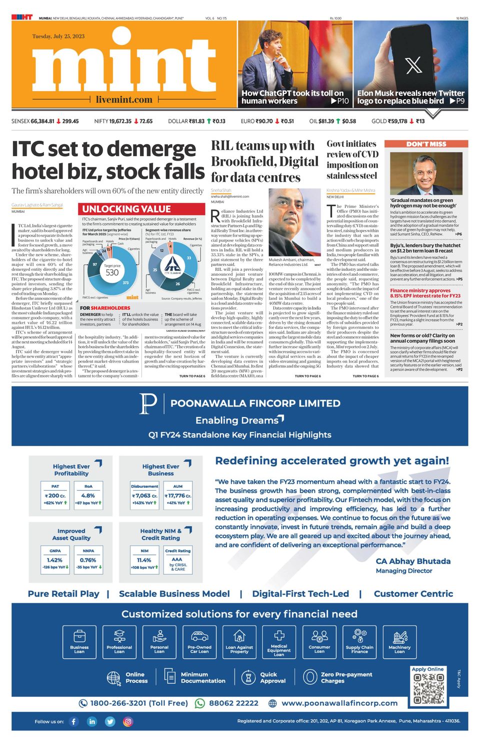 Get digital access to Mint Mumbai - July 25, 2023 issue | Magzter.com
