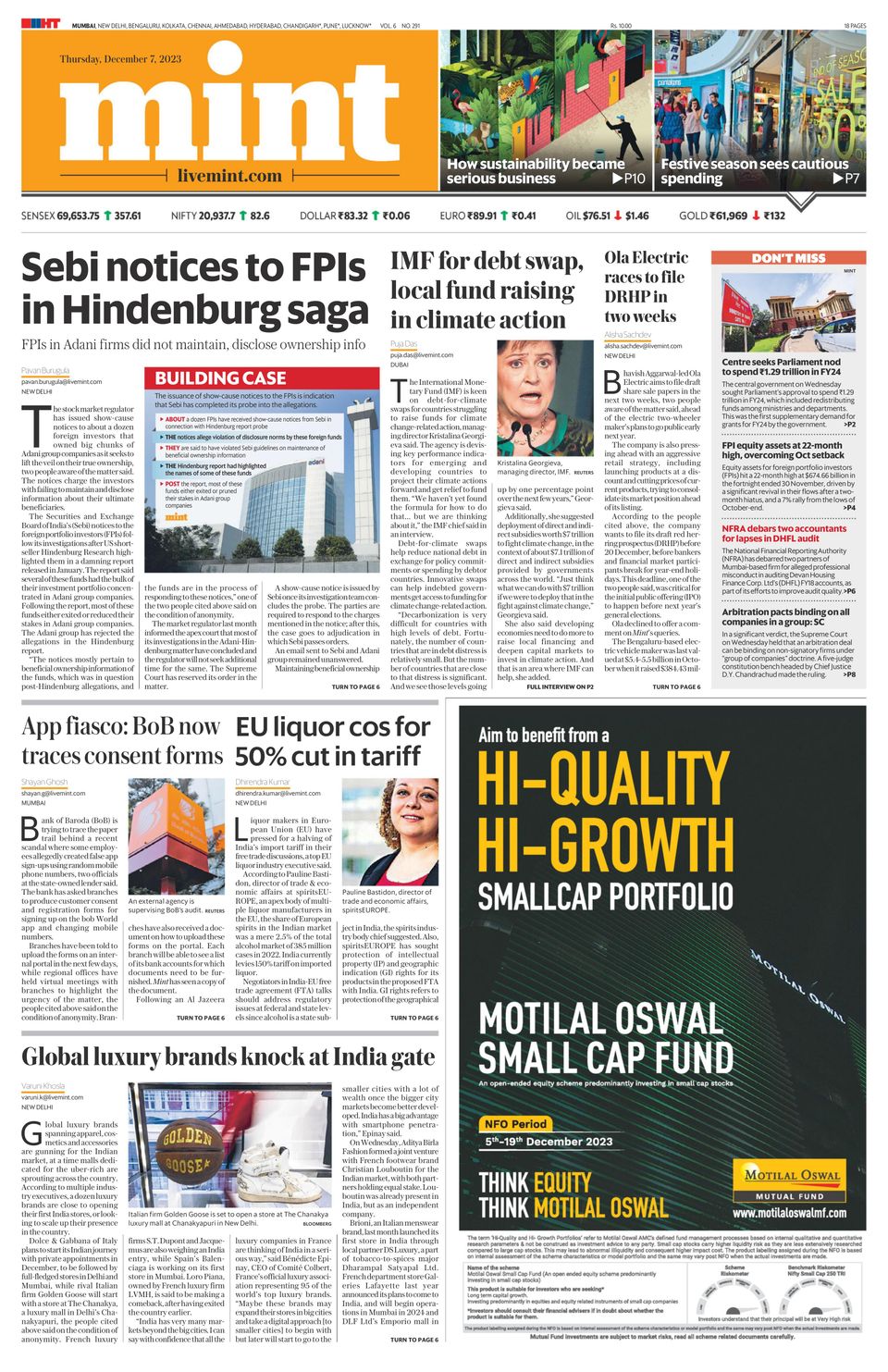 Mint Mumbai-December 07, 2023 Newspaper - Get your Digital Subscription