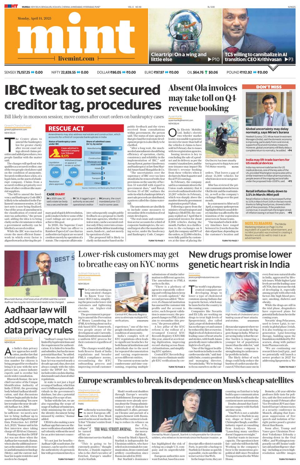Get digital access to Mint Mumbai - April 14, 2025 issue | Magzter.com