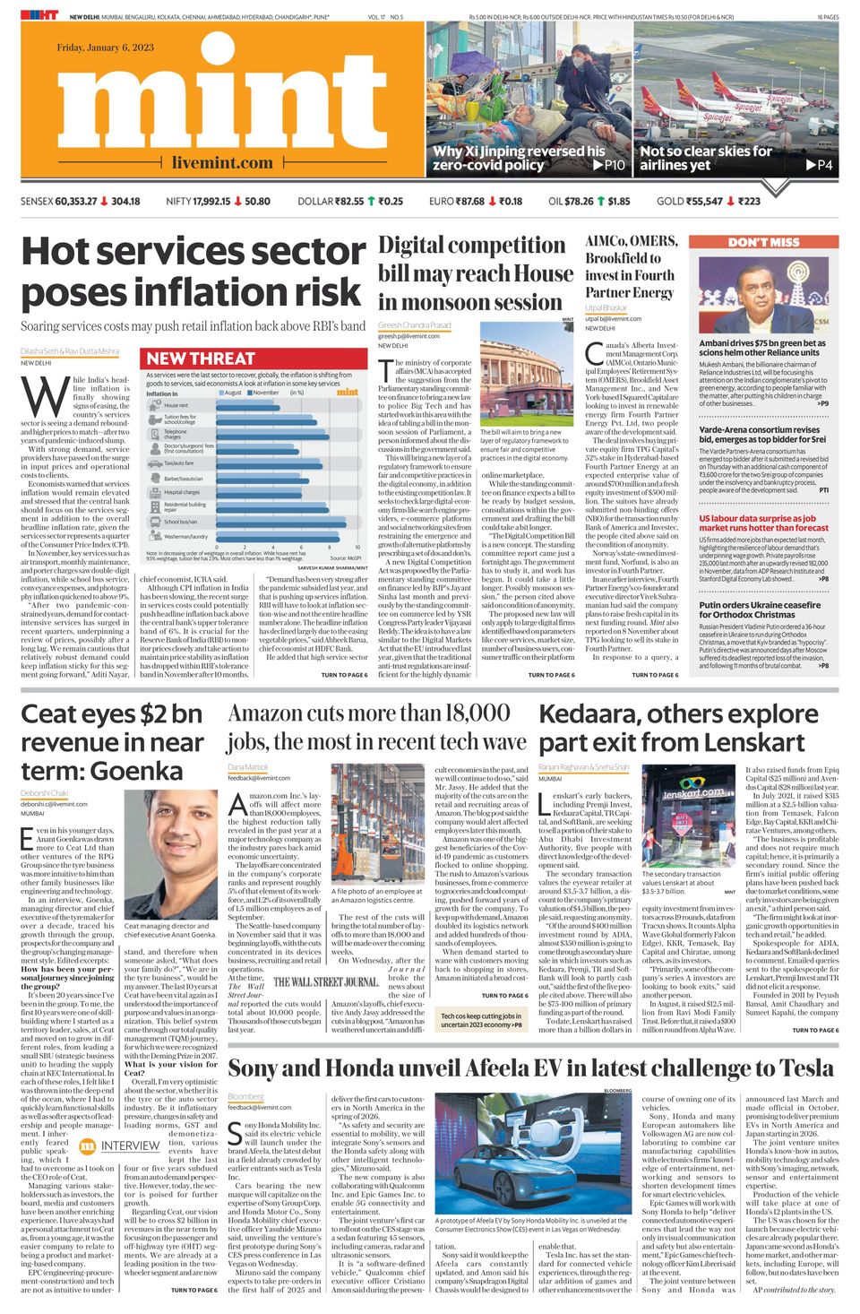 Mint New Delhi-January 06, 2023 Newspaper - Get your Digital Subscription