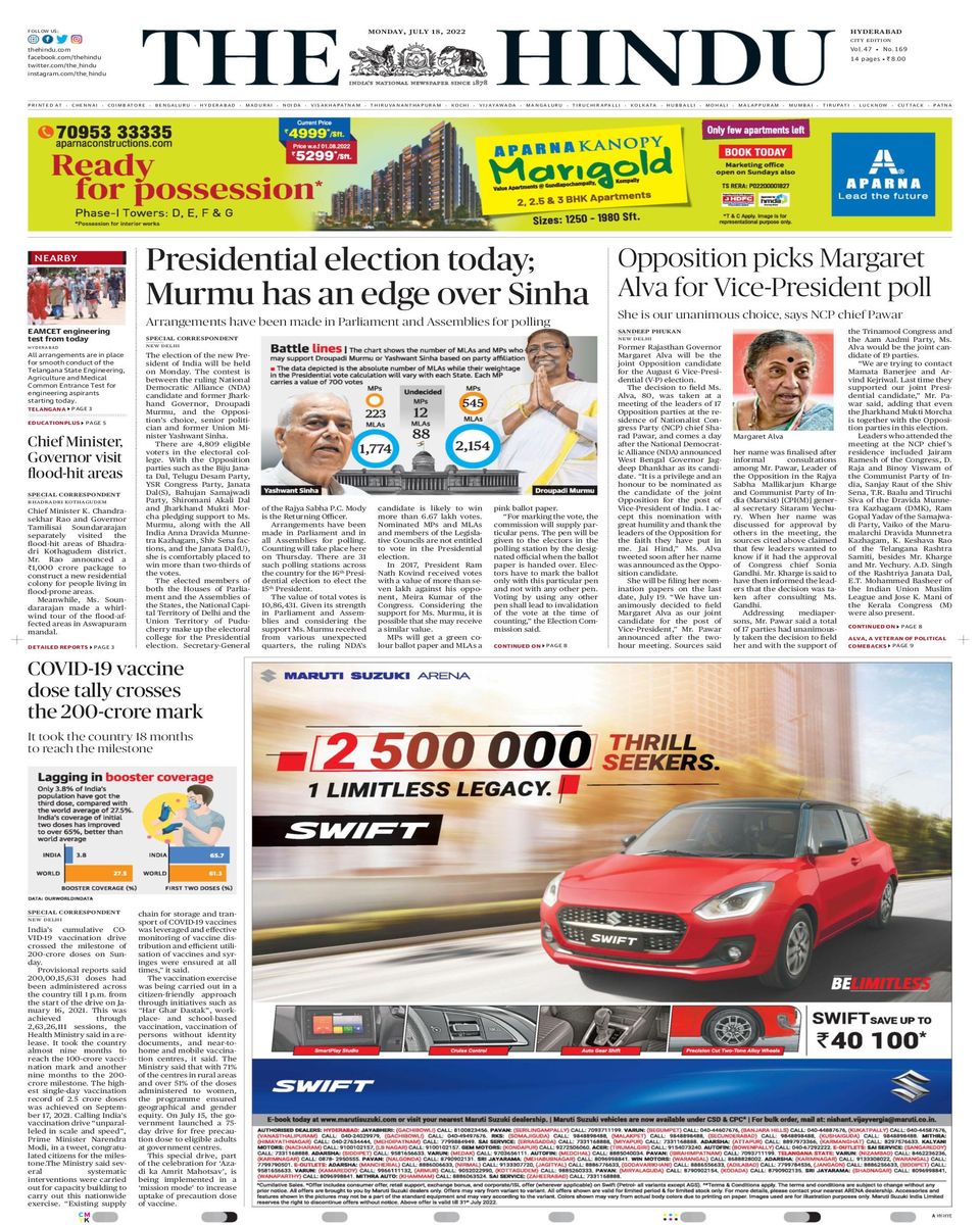 The Hindu Hyderabad Newspaper - Get your Digital Subscription