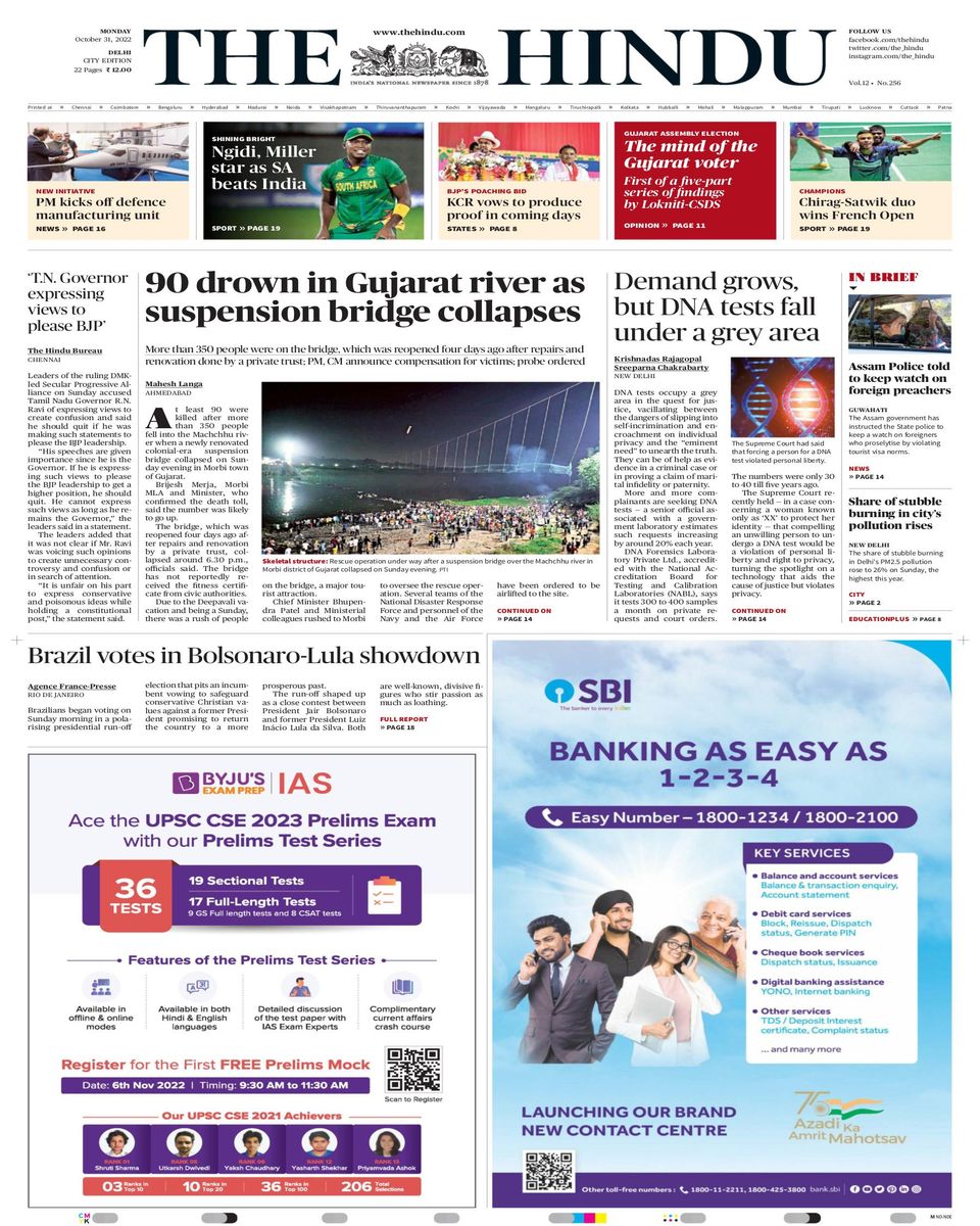 The Hindu Delhi-October 31, 2022 Newspaper - Get your Digital Subscription
