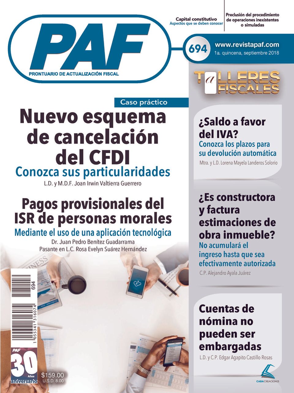 Prontuario de Actualización Fiscal (PAF)-September 01, 2018 Magazine