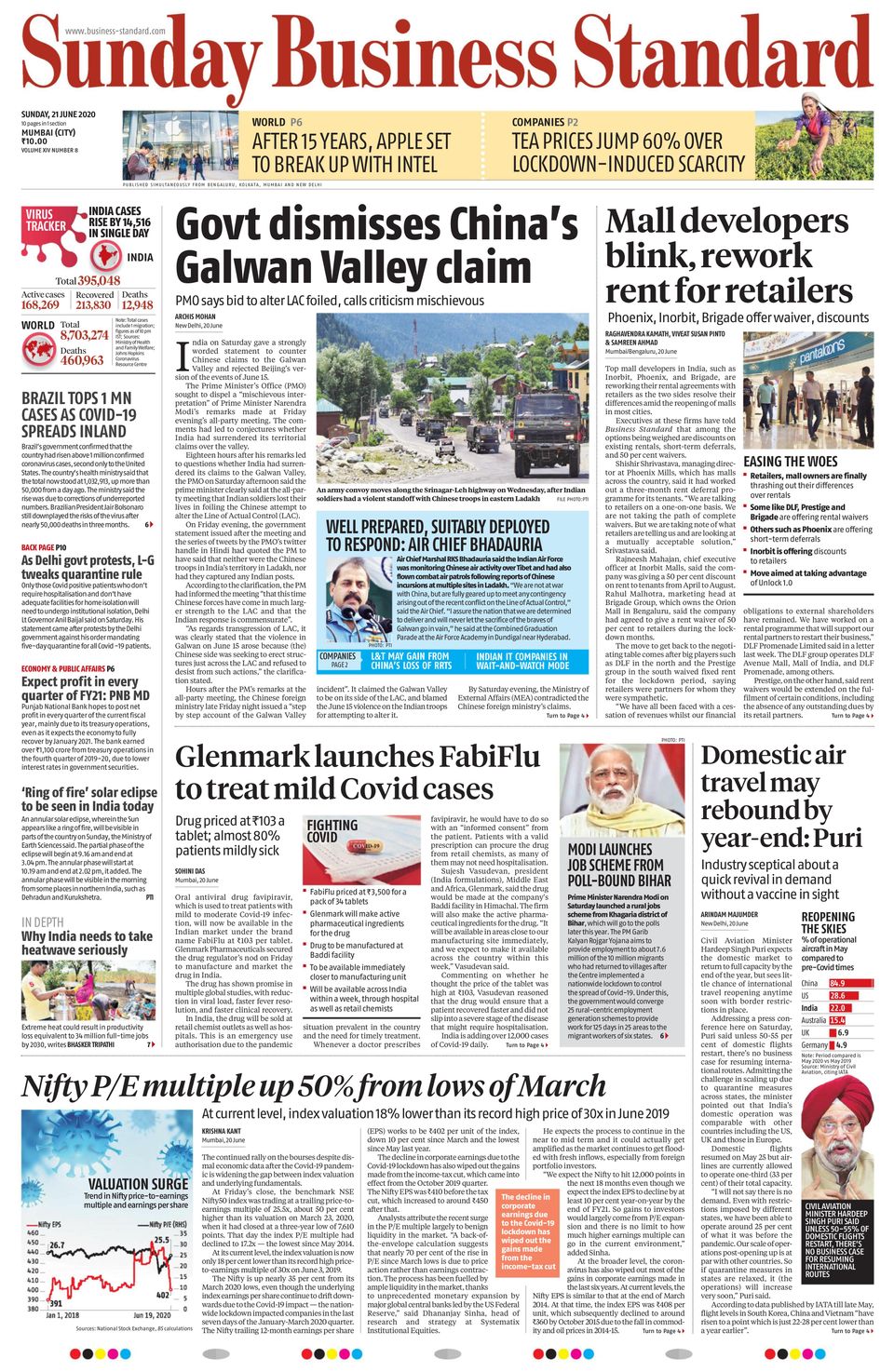 Get digital access to Business Standard - June 21, 2020 issue | Magzter.com