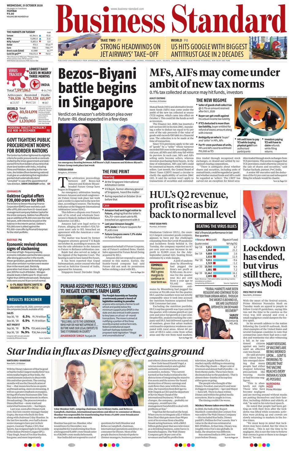 Get digital access to Business Standard - October 21, 2020 issue ...