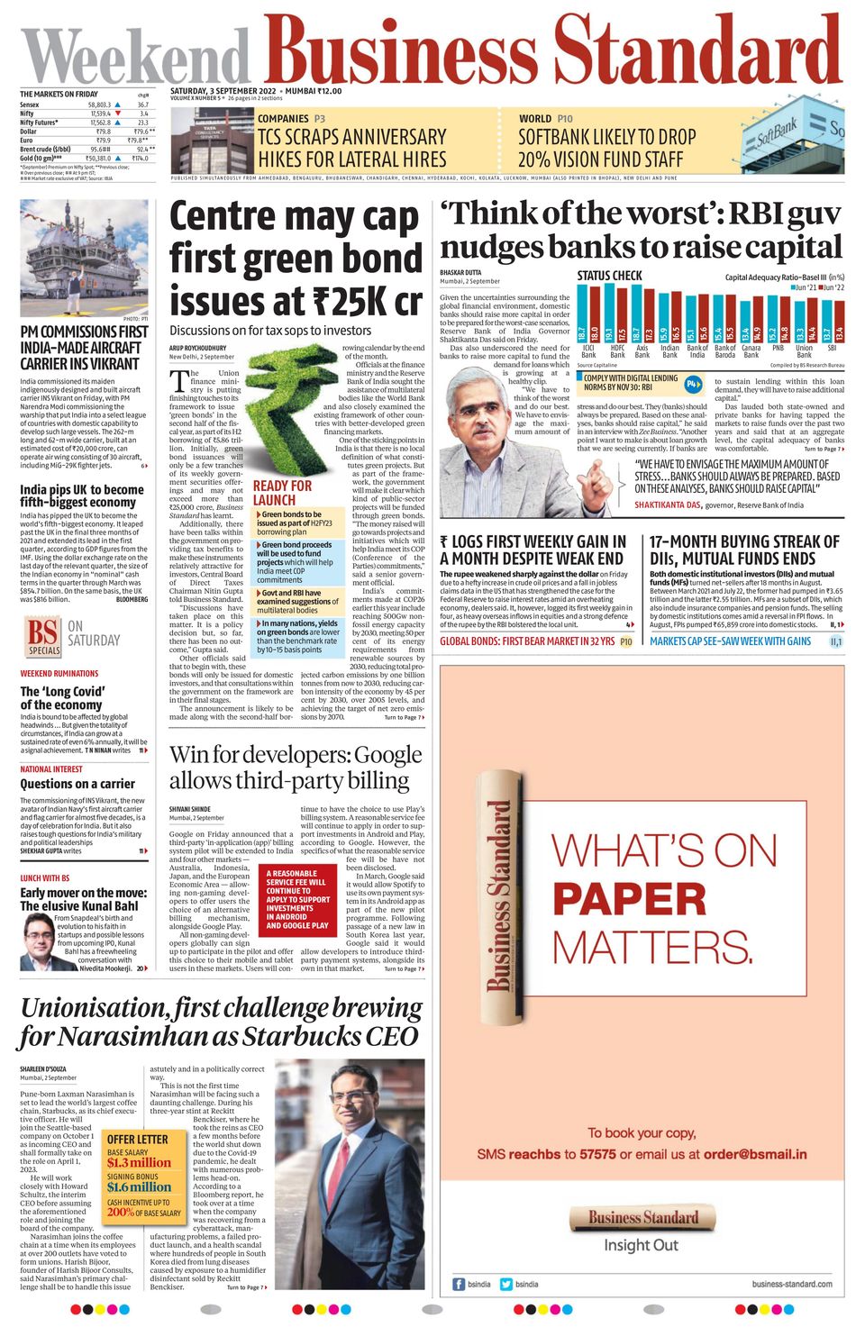 Get digital access to Business Standard - September 03, 2022 issue ...