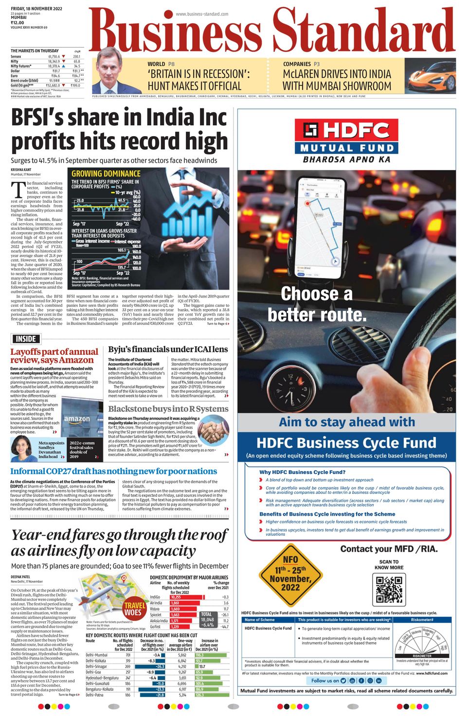 Get digital access to Business Standard - November 18, 2022 issue ...