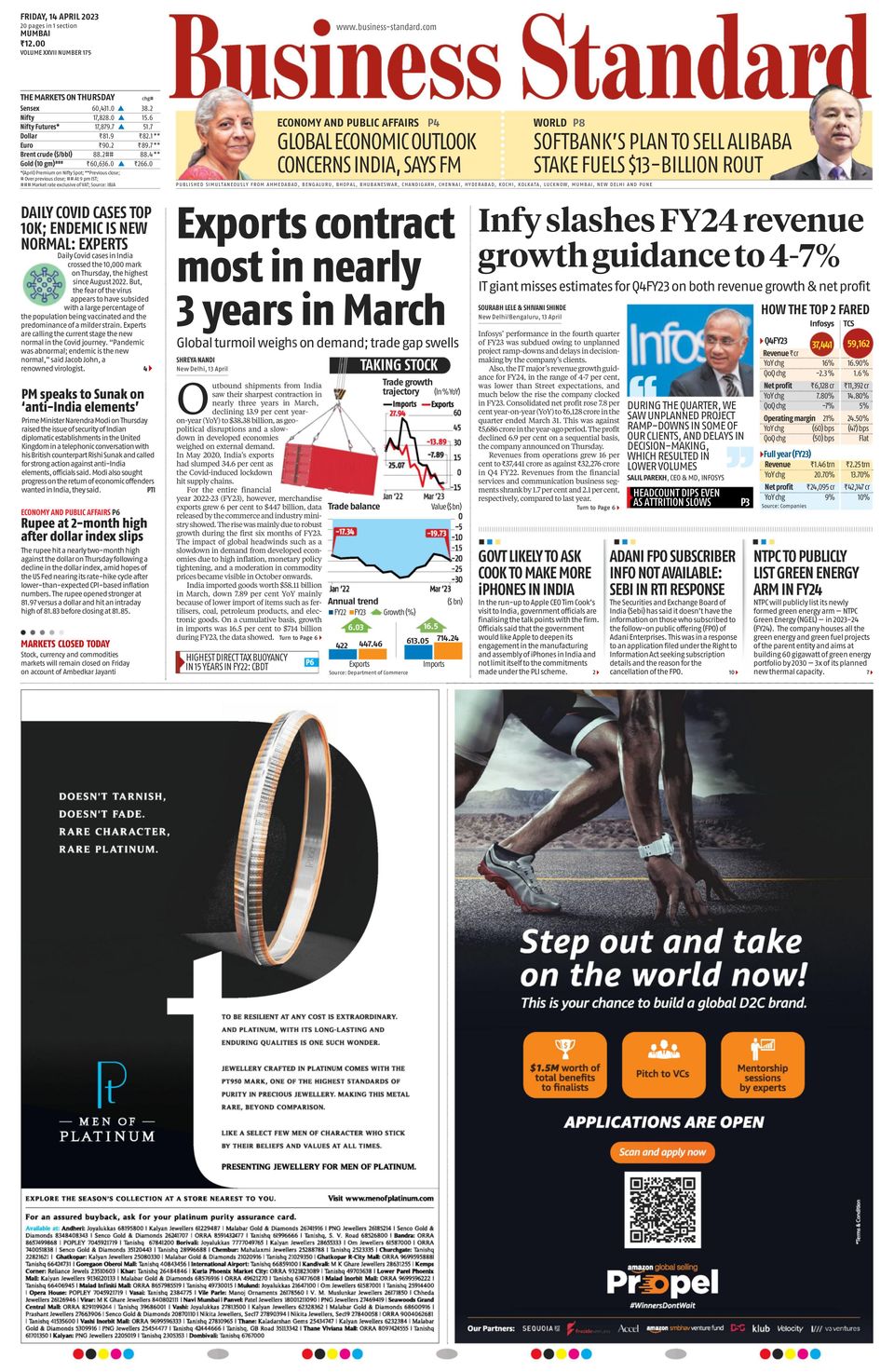 Business Standard-April 14, 2023 Newspaper - Get your Digital Subscription