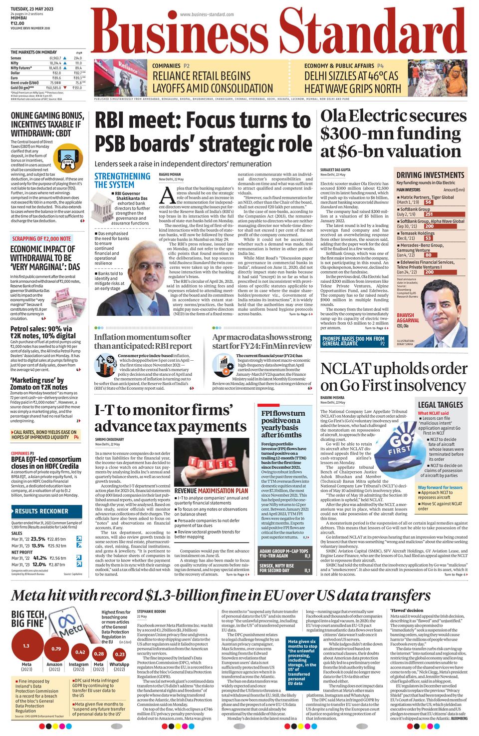 Business Standard-May 23, 2023 Newspaper - Get your Digital Subscription