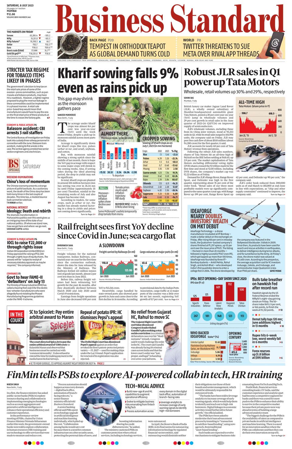 Get digital access to Business Standard - July 08, 2023 issue | Magzter.com