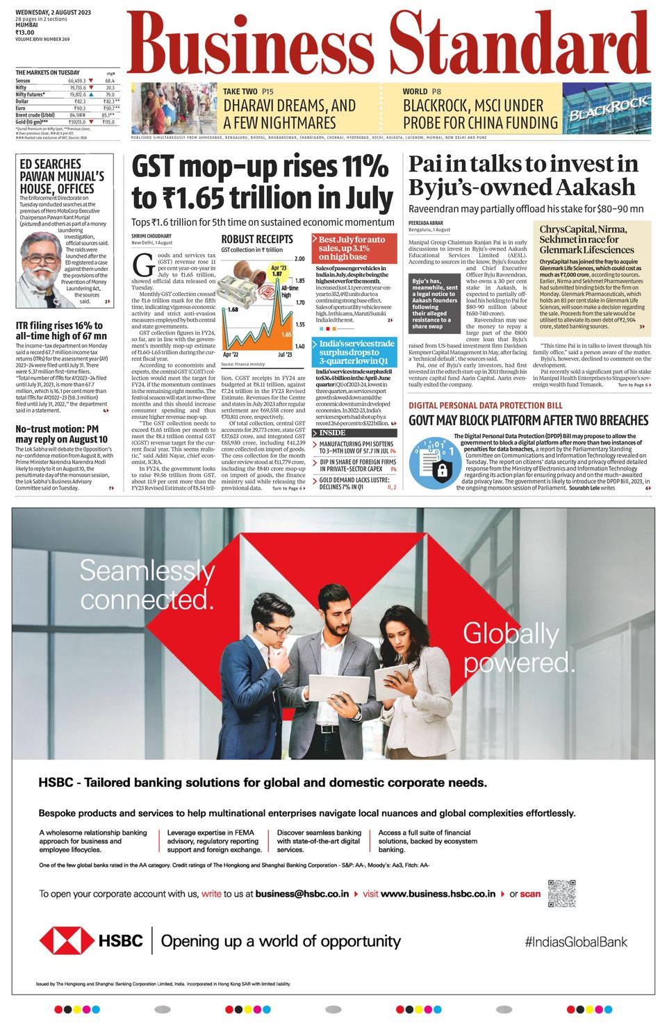 Get digital access to Business Standard - August 02, 2023 issue ...