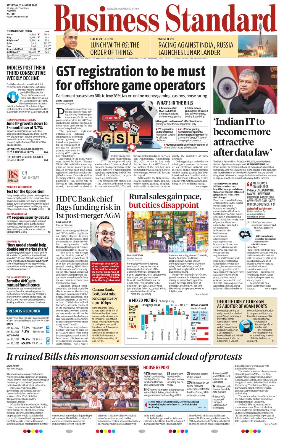 Get digital access to Business Standard - August 12, 2023 issue ...