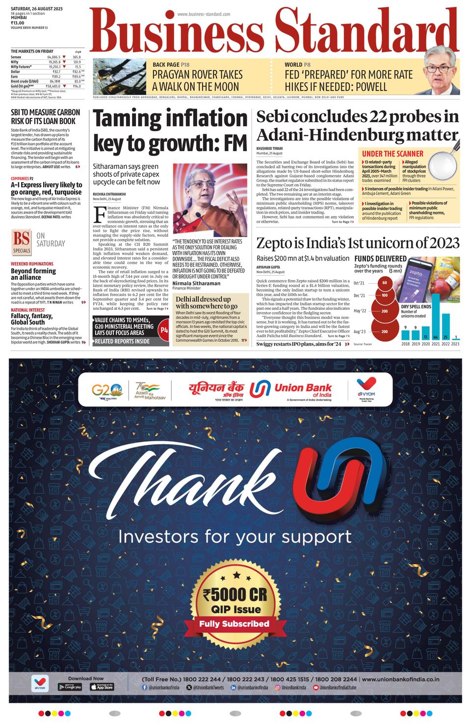 Get digital access to Business Standard - August 26, 2023 issue ...