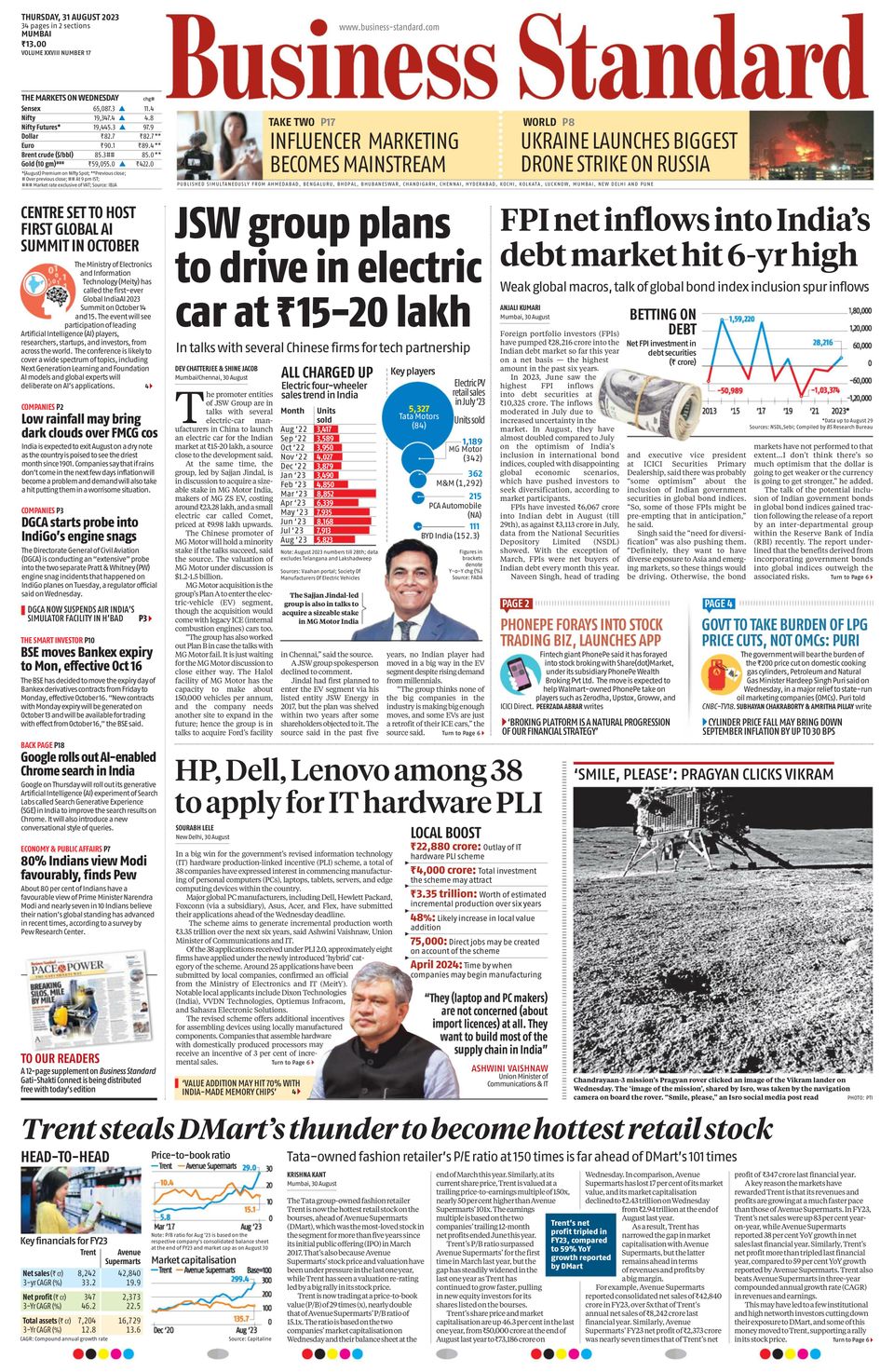 Get digital access to Business Standard - August 31, 2023 issue | Magzter.com
