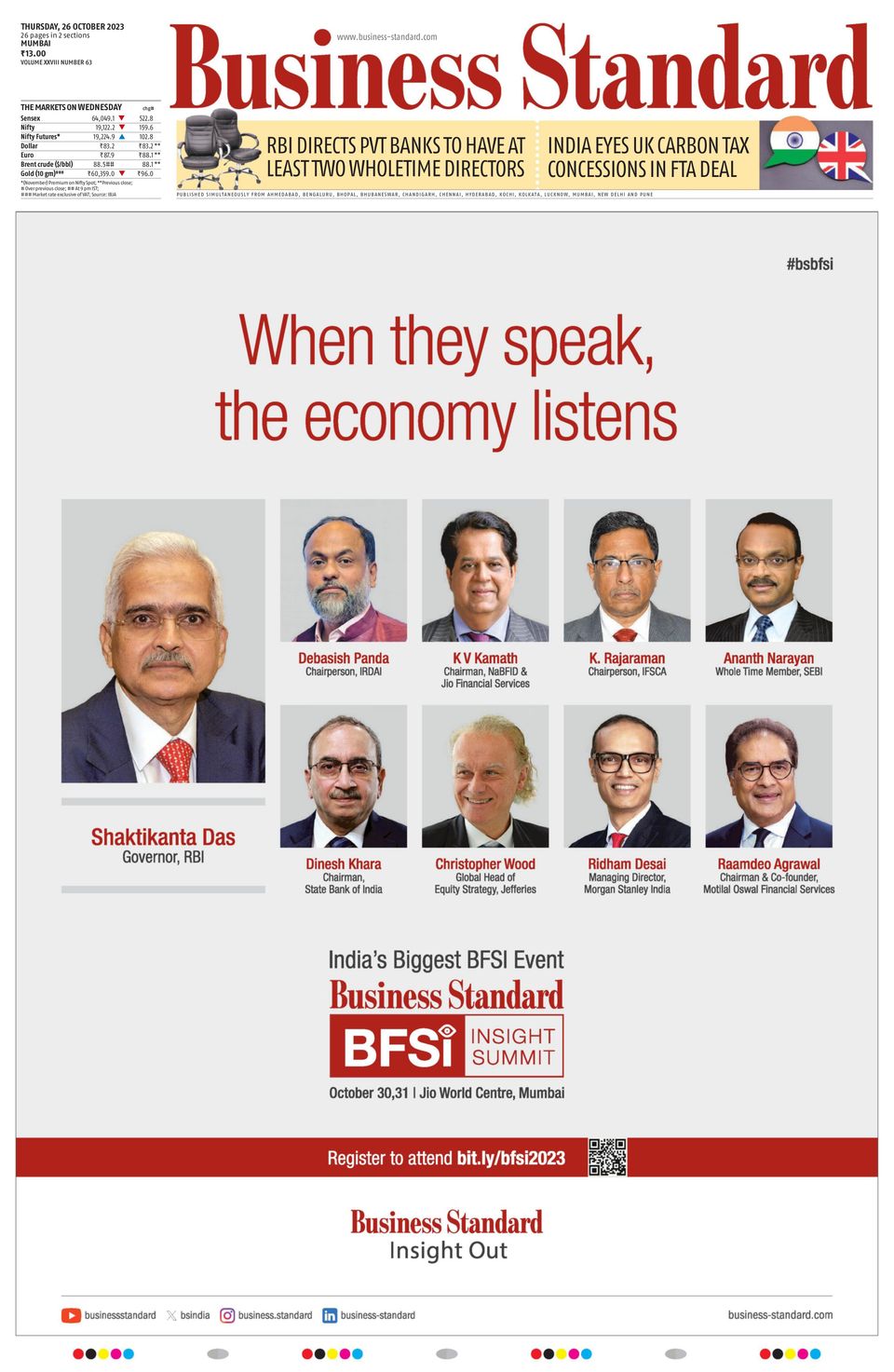 Get digital access to Business Standard - October 26, 2023 issue ...