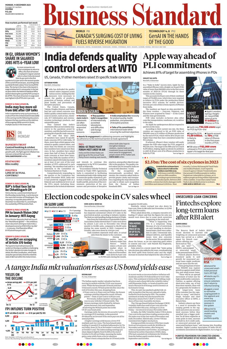 Get digital access to Business Standard - December 11, 2023 issue | Magzter.com