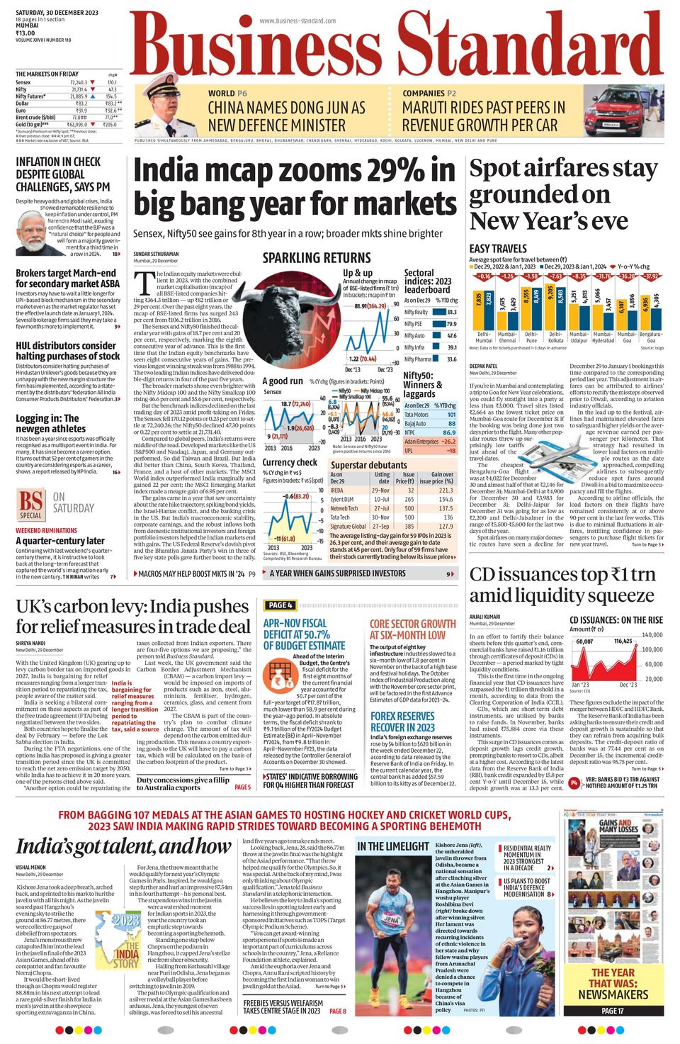 Get digital access to Business Standard - December 30, 2023 issue | Magzter.com