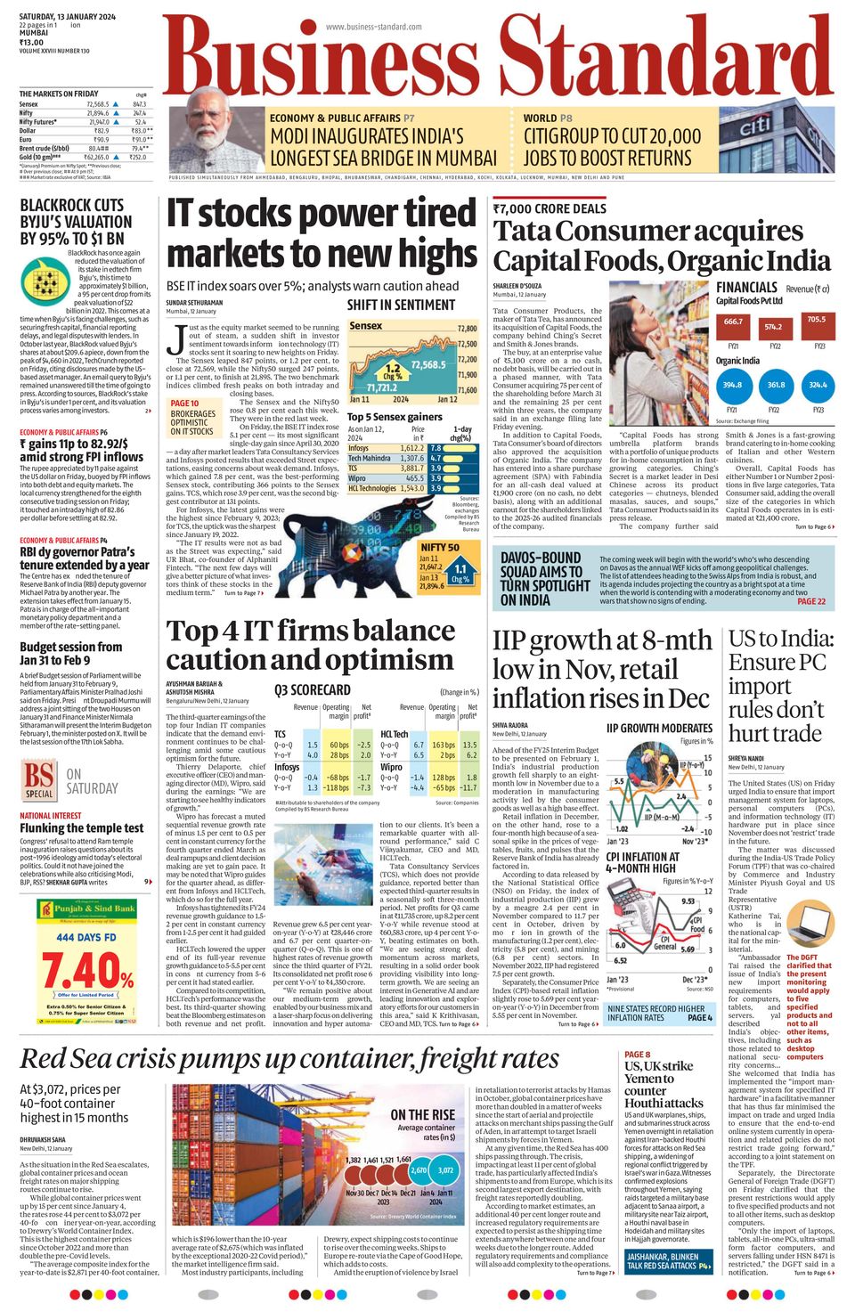 Get digital access to Business Standard - January 13, 2024 issue ...