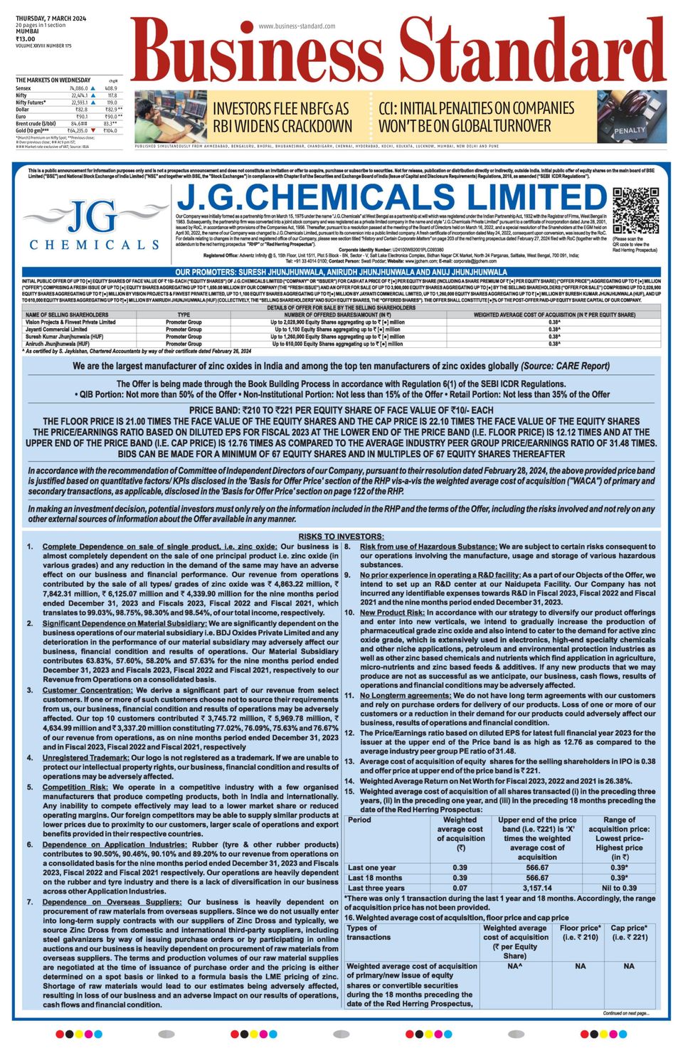 Get digital access to Business Standard - March 07, 2024 issue ...