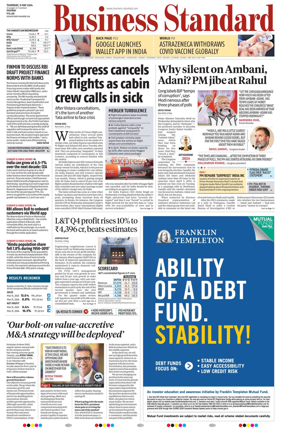 Get digital access to Business Standard - May 09, 2024 issue | Magzter.com