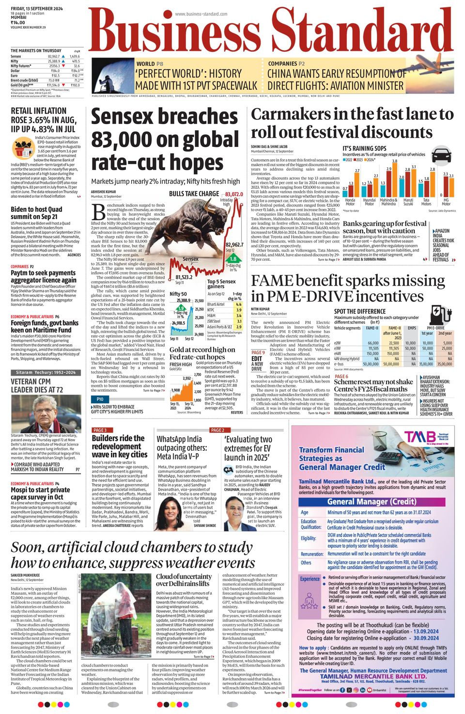 Get digital access to Business Standard - September 13, 2024 issue | Magzter.com