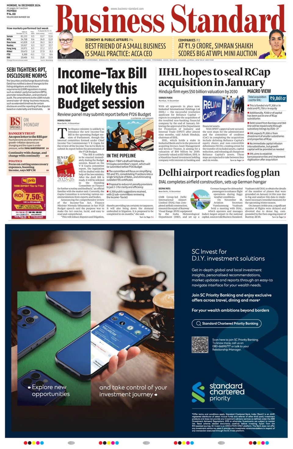 Get digital access to Business Standard - December 16, 2024 issue ...