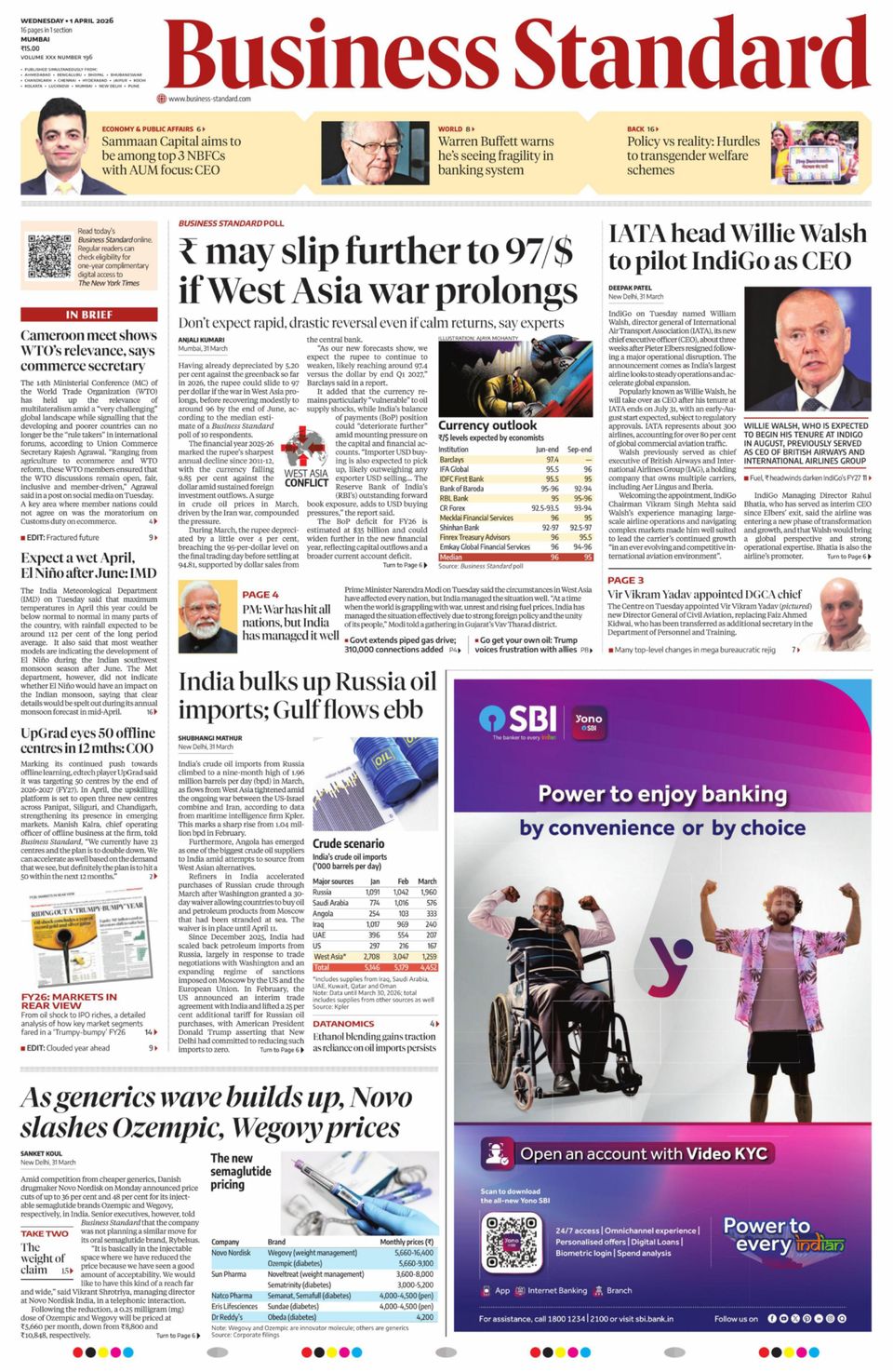 Get digital access to Business Standard Newspaper | Magzter.com