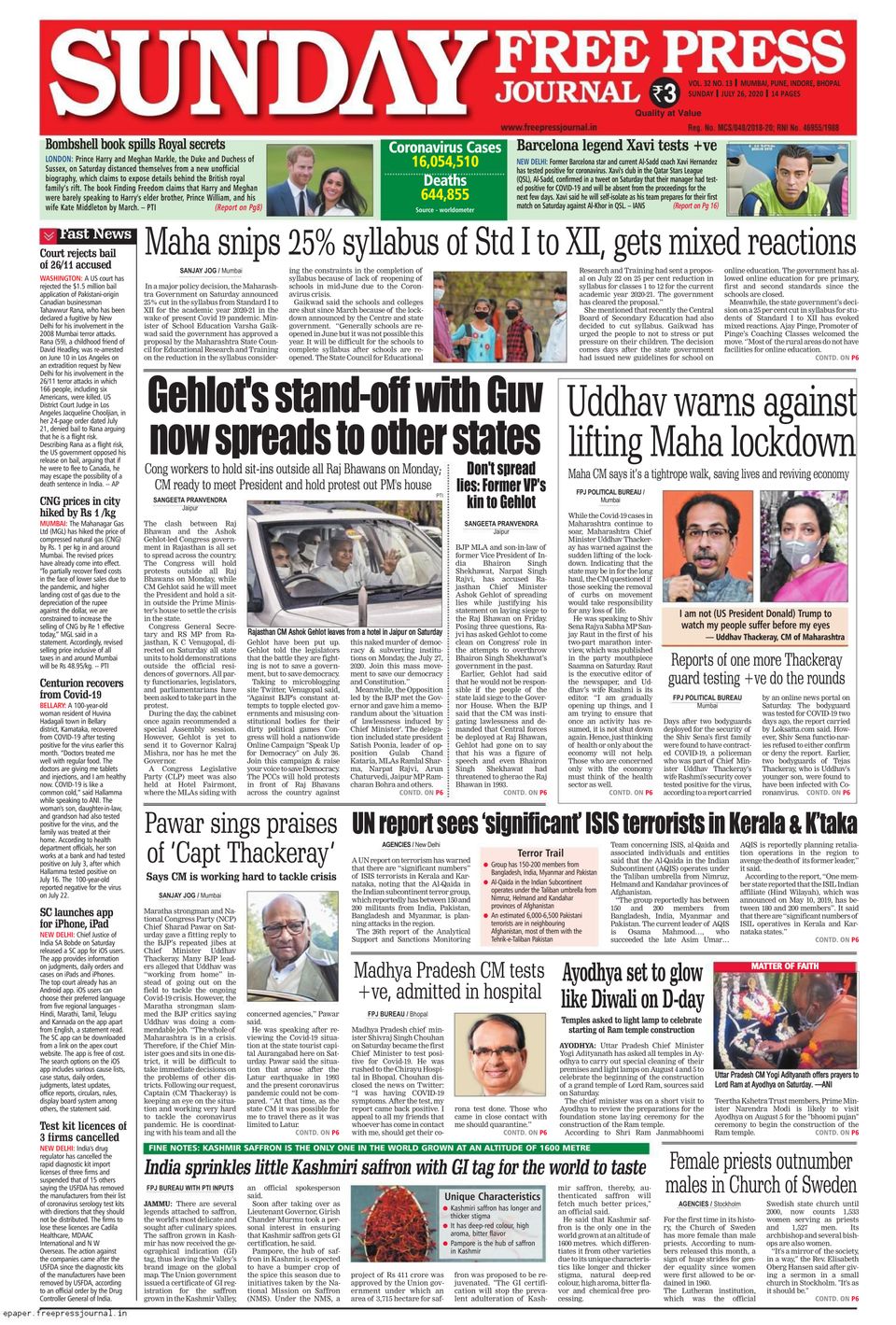 Get digital access to The Free Press Journal - Mumbai - July 26, 2020 ...