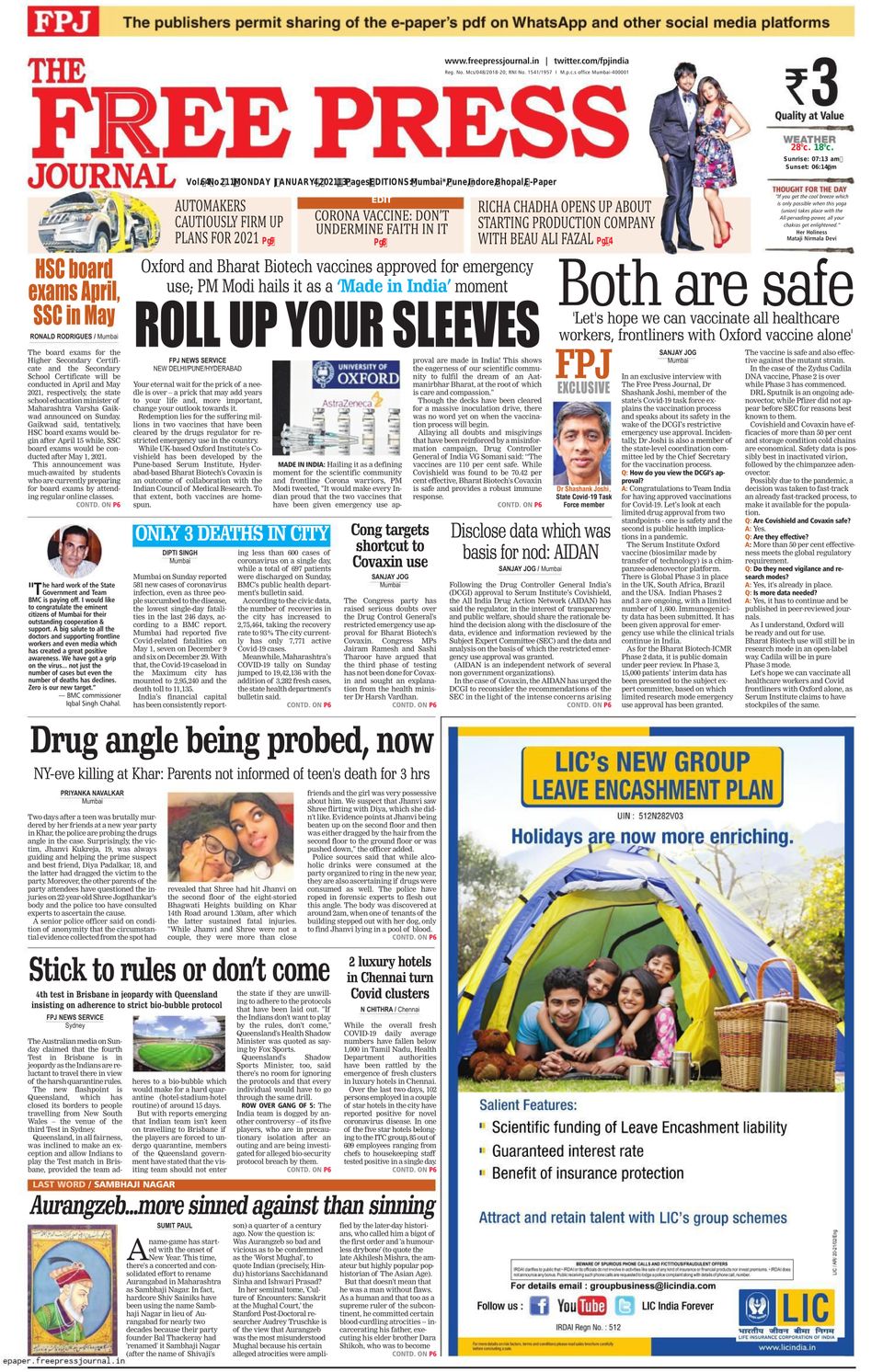 Get digital access to The Free Press Journal - Mumbai - January 04 ...