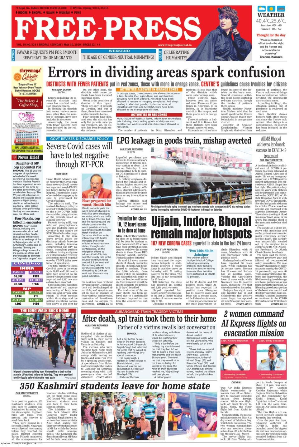 Get digital access to The Free Press Journal - Bhopal - May 10, 2020 ...