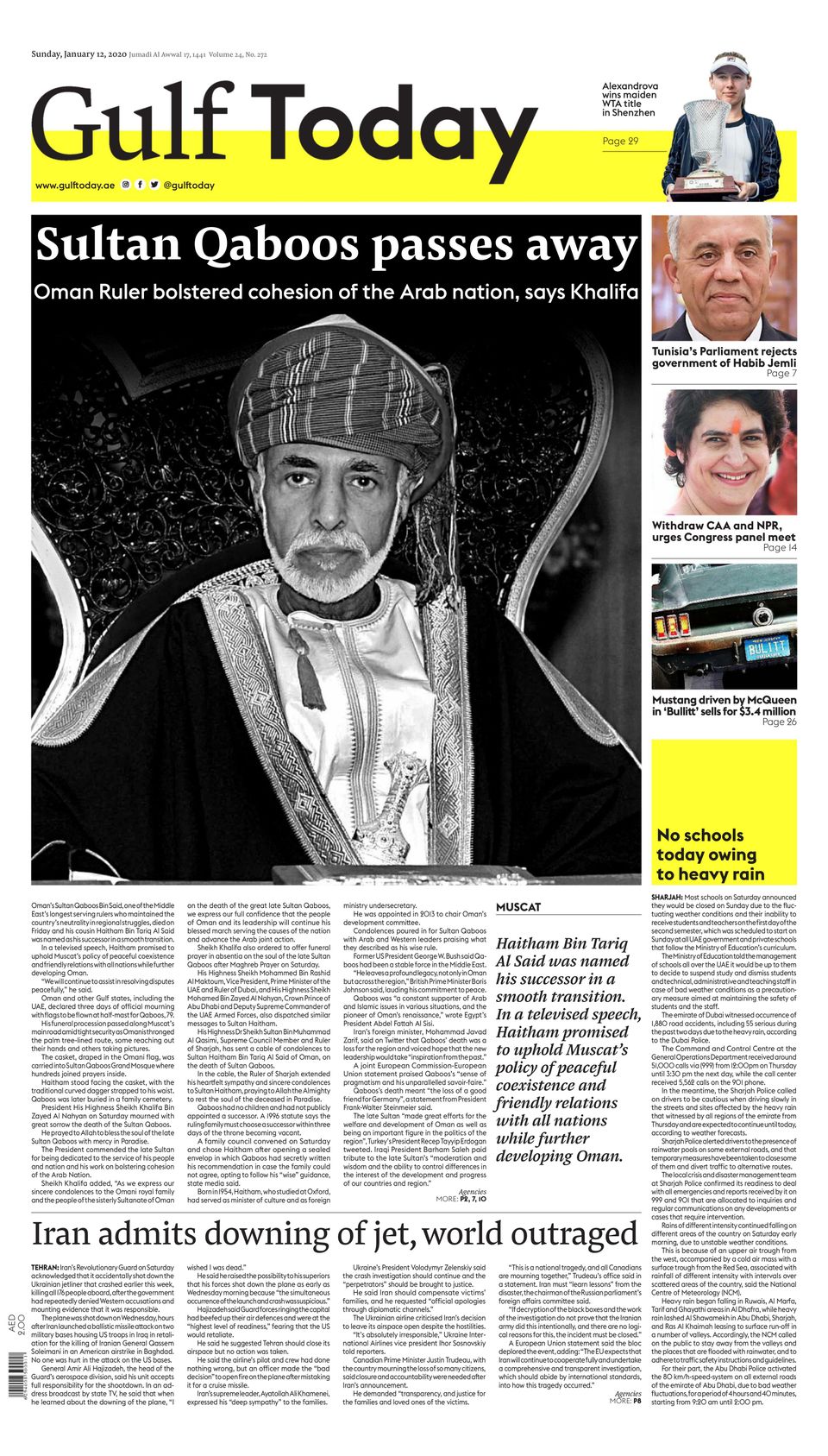 Get digital access to Gulf Today - January 12, 2020 issue | Magzter.com