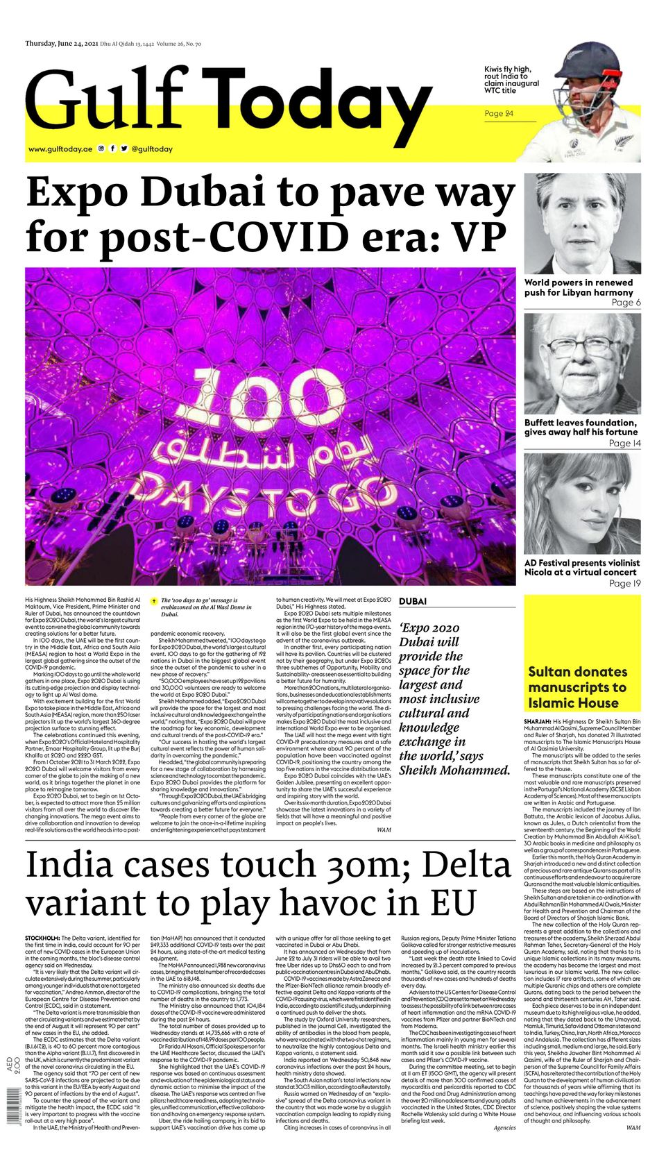 Gulf Today-June 24, 2021 Newspaper - Get your Digital Subscription