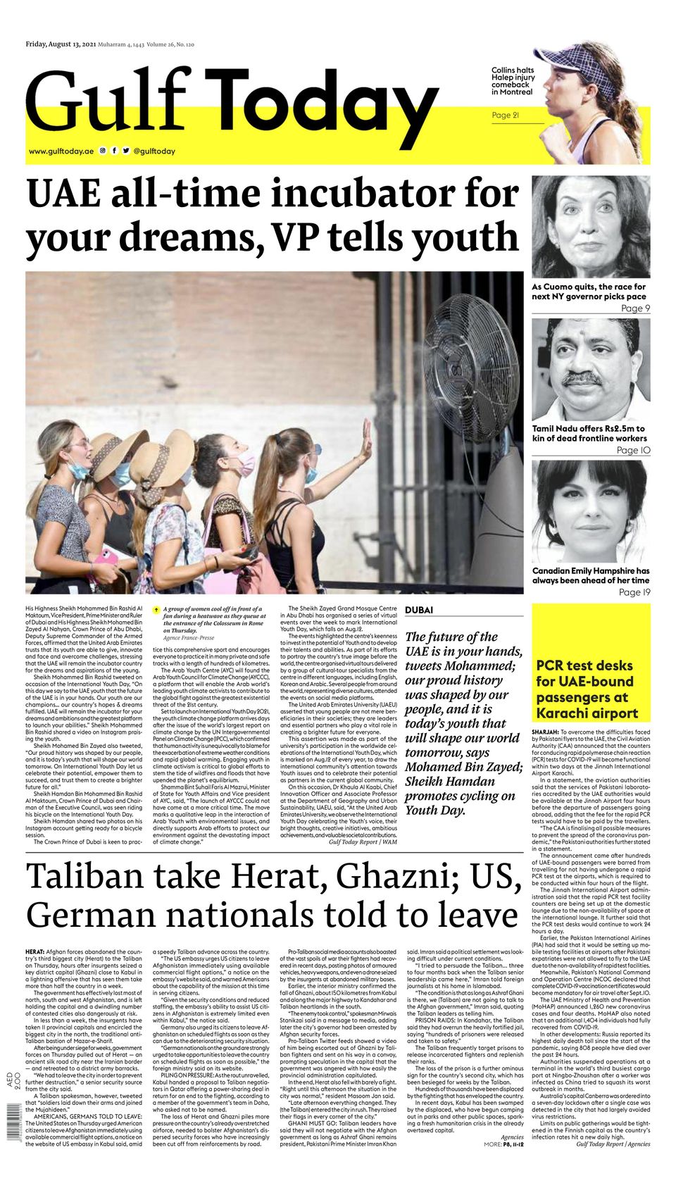 Gulf Today-August 13, 2021 Newspaper - Get your Digital Subscription