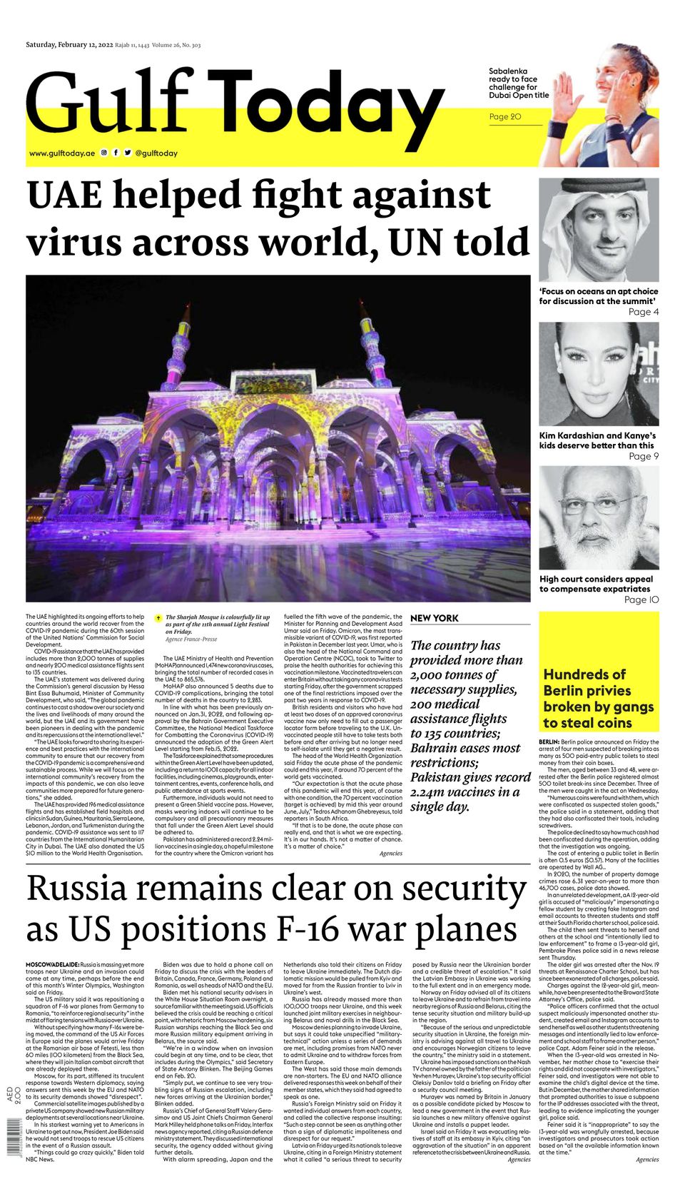 Gulf Today-February 12, 2022 Newspaper - Get your Digital Subscription