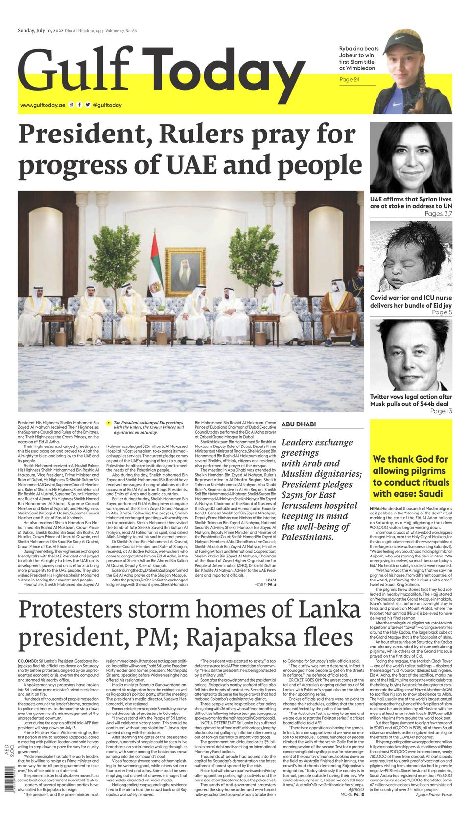 Gulf Today-July 10, 2022 Newspaper - Get your Digital Subscription