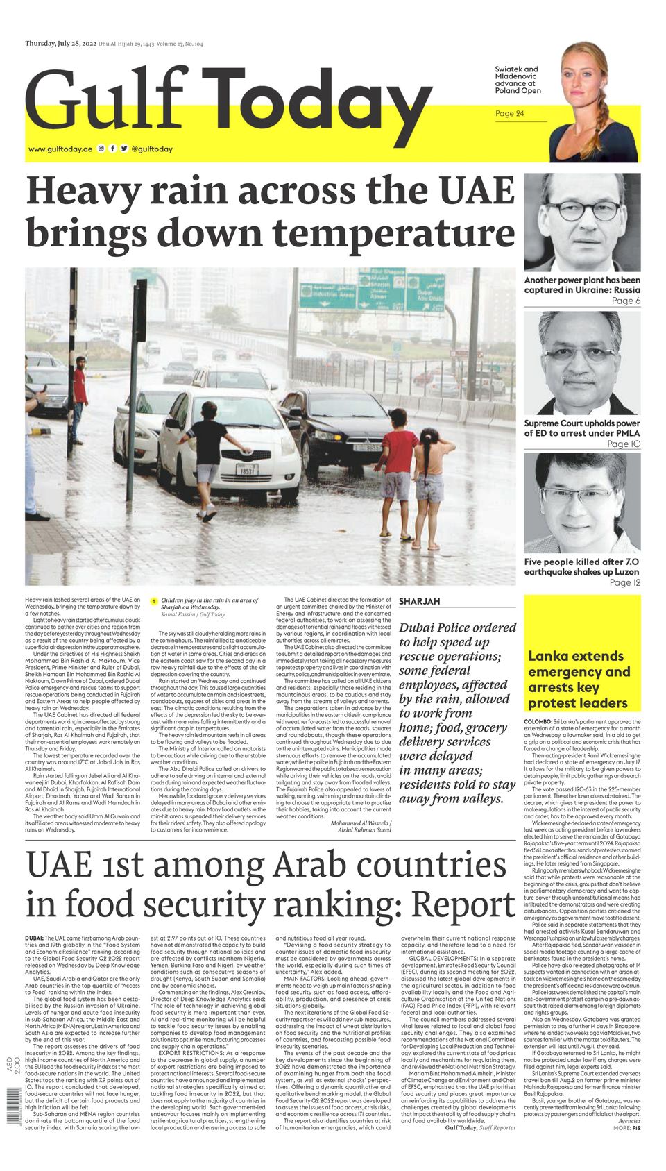 Gulf Today-July 28, 2022 Newspaper - Get your Digital Subscription