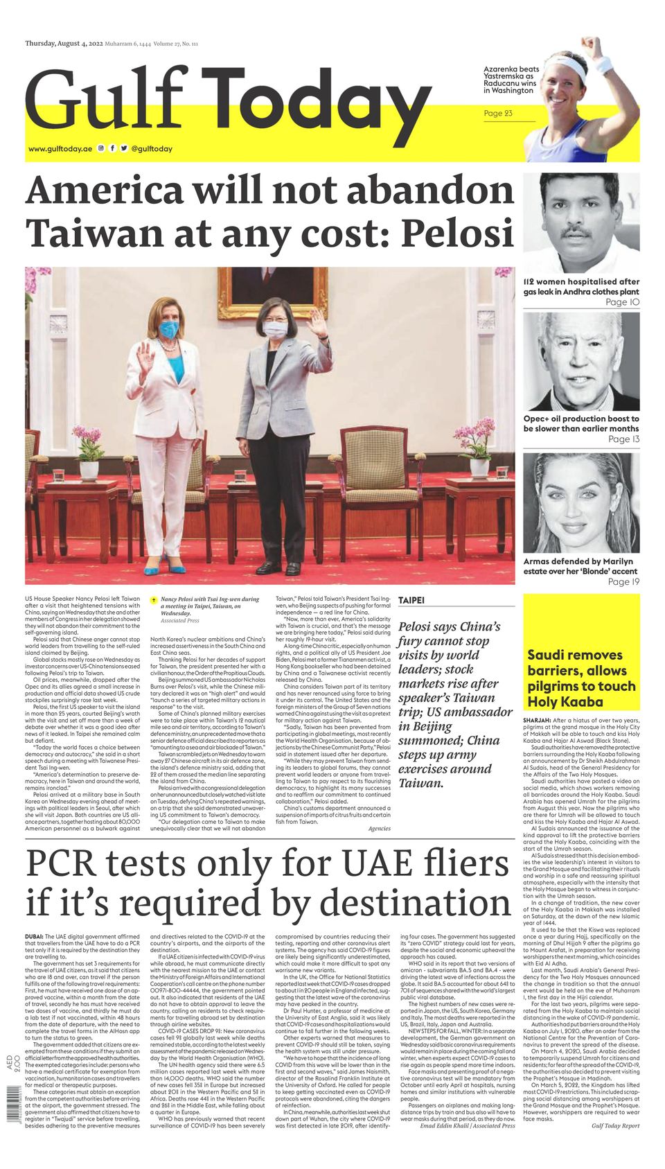 Gulf Today-August 04, 2022 Newspaper - Get your Digital Subscription