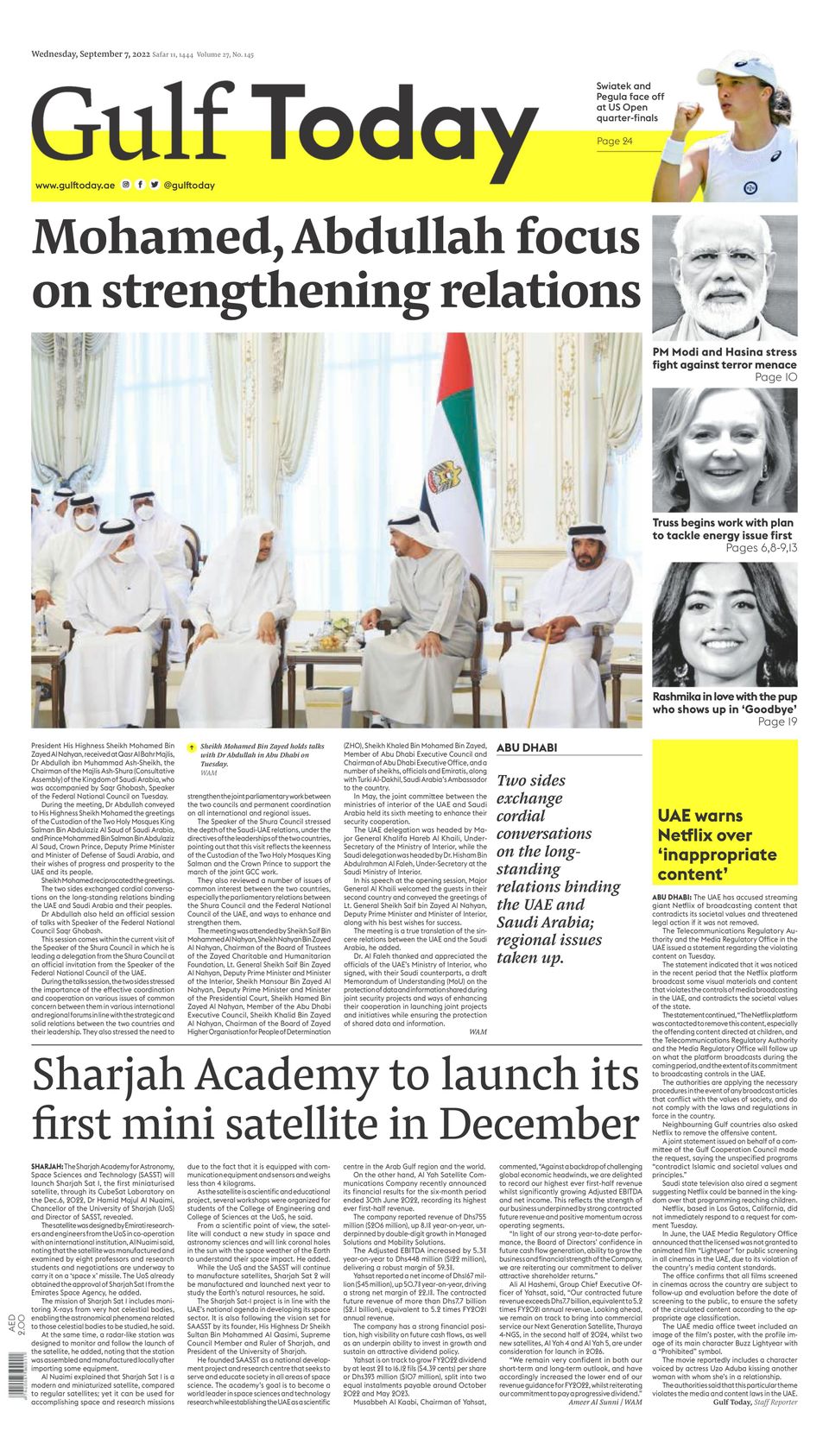 Gulf Today-September 07, 2022 Newspaper - Get your Digital Subscription