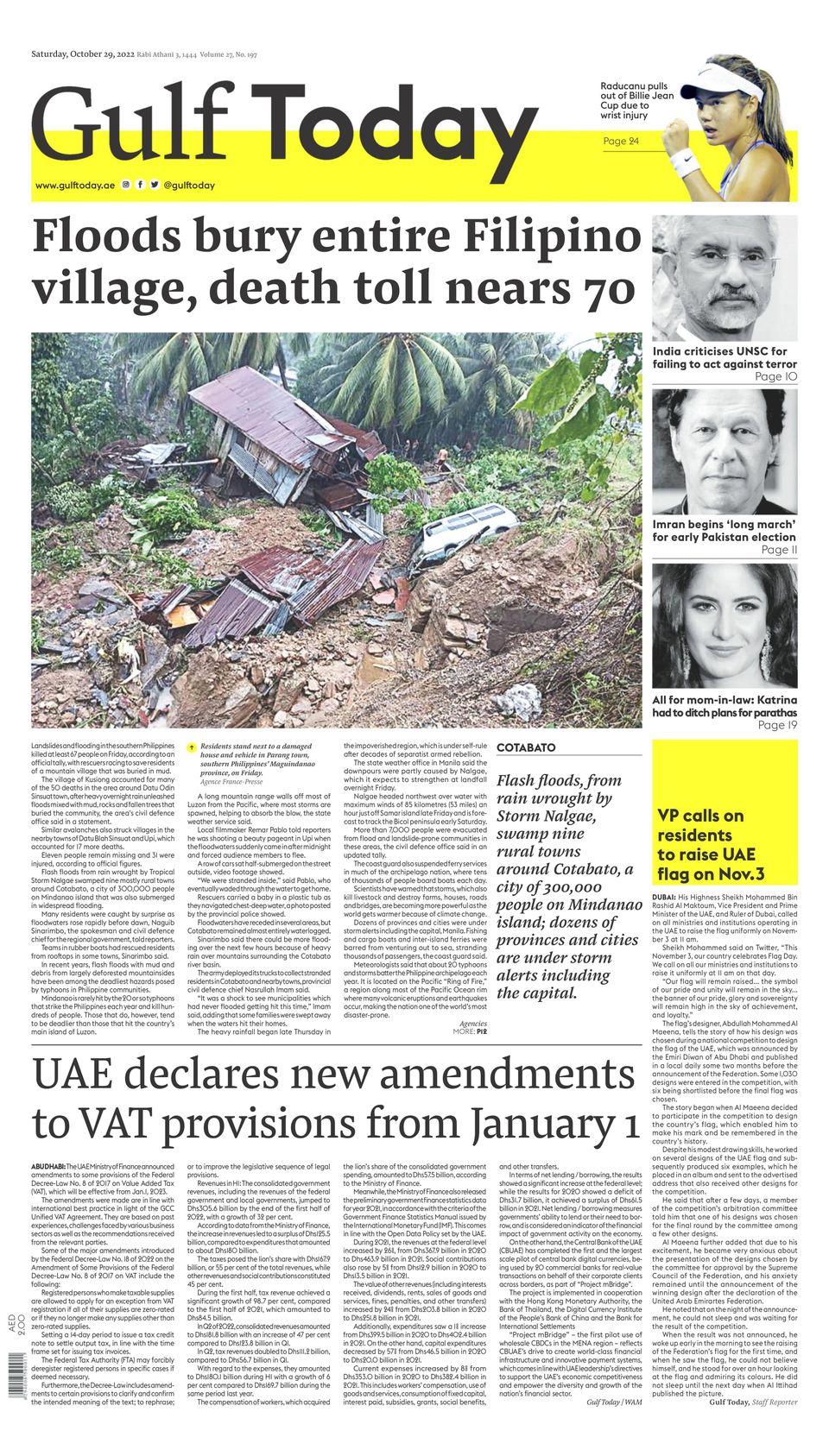 Get digital access to Gulf Today - October 29, 2022 issue | Magzter.com