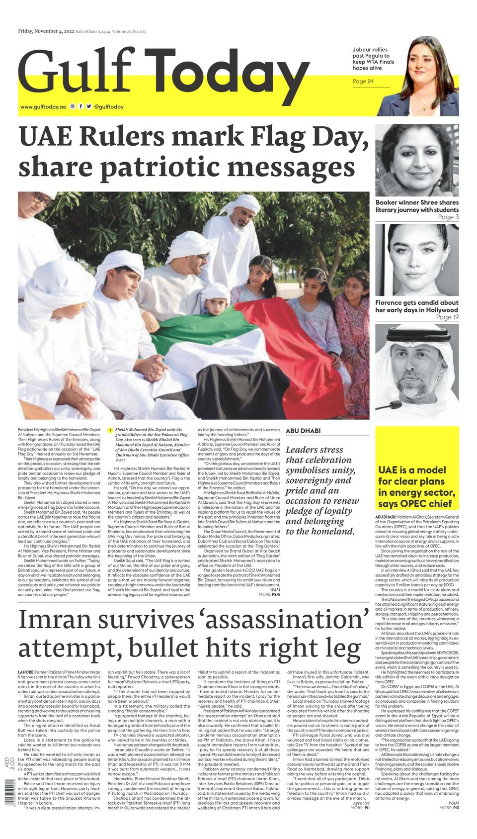 Gulf Today-November 04, 2022 Newspaper - Get your Digital Subscription