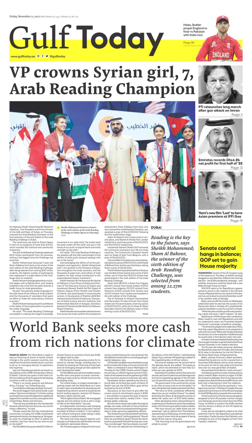 Get digital access to Gulf Today - November 11, 2022 issue | Magzter.com