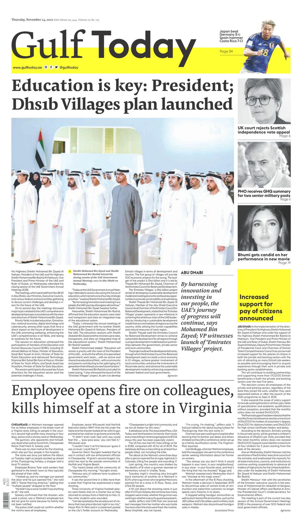 Get digital access to Gulf Today - November 24, 2022 issue | Magzter.com