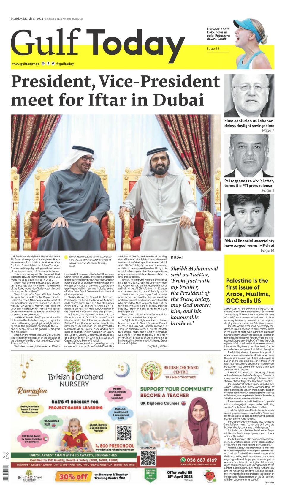 Get digital access to Gulf Today - March 27, 2023 issue | Magzter.com
